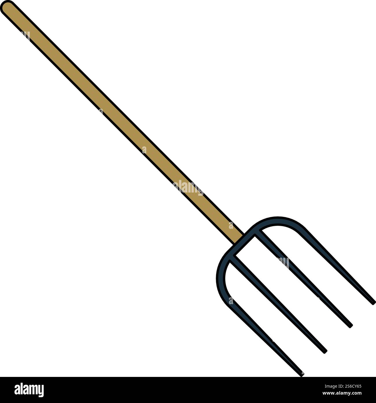 Pitchfork Icon. Editable Outline With Color Fill Design. Vector ...