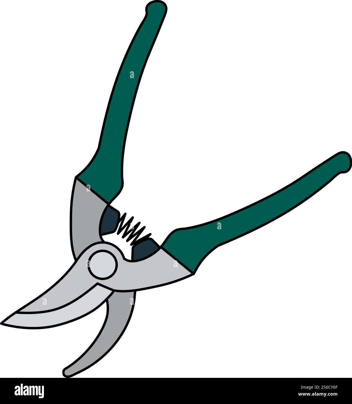 Garden Scissors Icon. Editable Outline With Color Fill Design. Vector ...