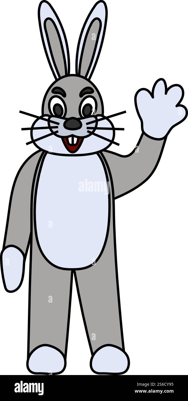 Hare Puppet Doll Icon. Editable Outline With Color Fill Design. Vector ...