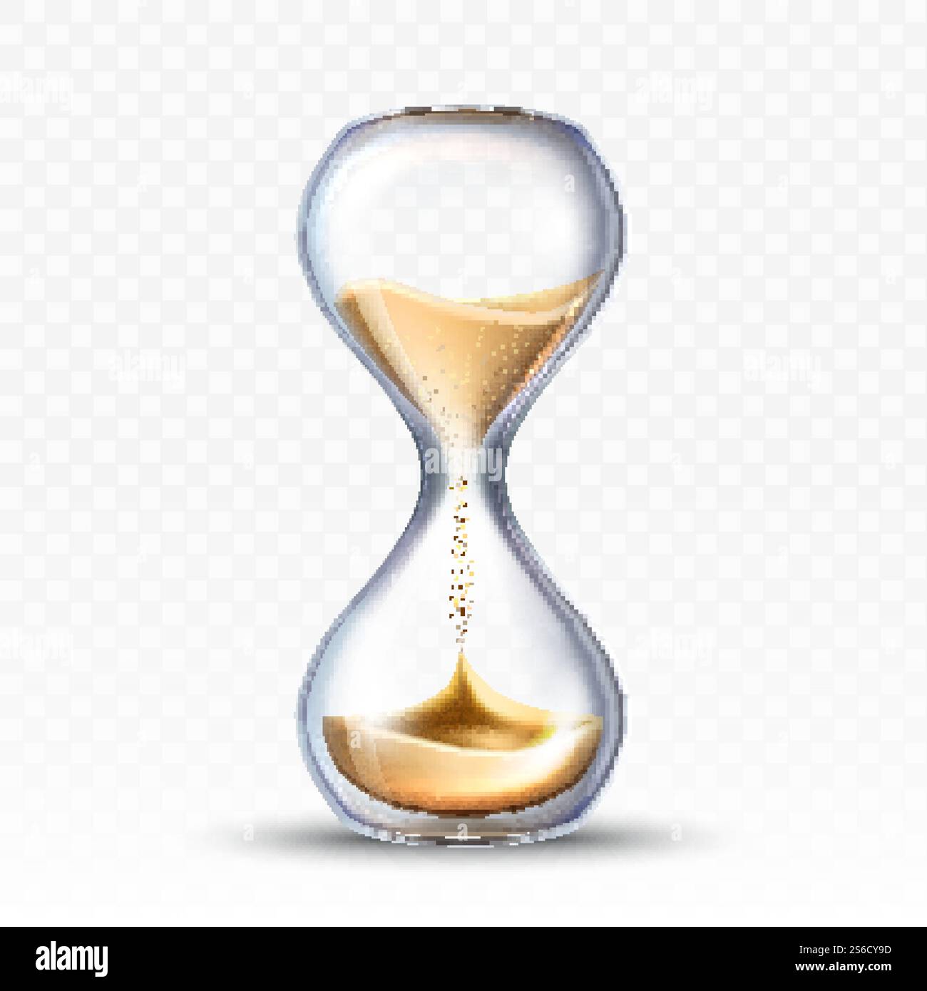 Hourglass Sandglass Measuring Time Tool Vector. Countdown Sandglass ...