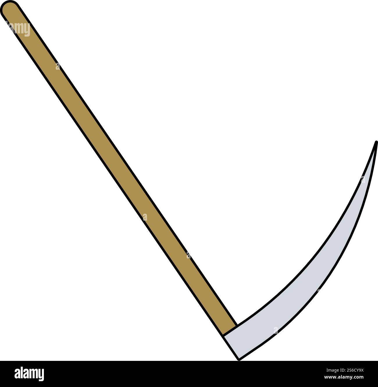 Scythe Icon. Editable Outline With Color Fill Design. Vector ...