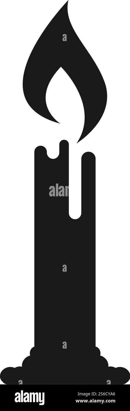 Candle light icon in flat design vector Stock Vector Image & Art - Alamy