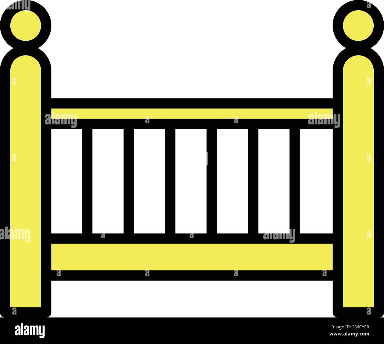 Baby crib icon. Outline baby crib vector icon for web design isolated ...