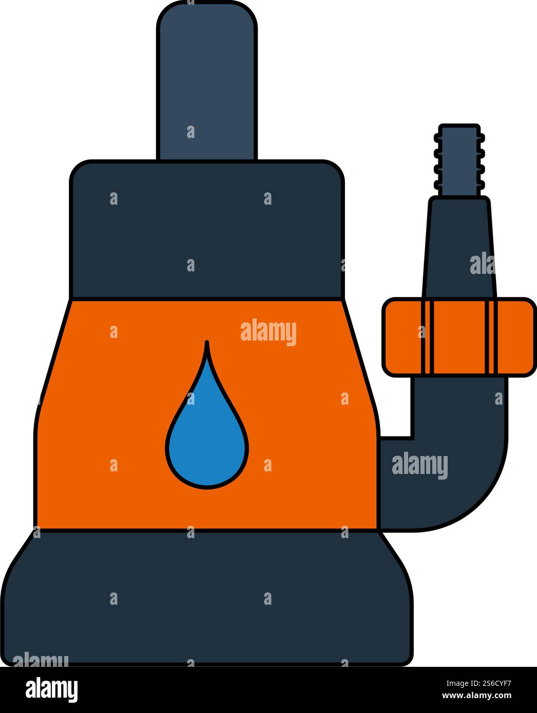 Submersible Water Pump Icon. Editable Outline With Color Fill Design ...