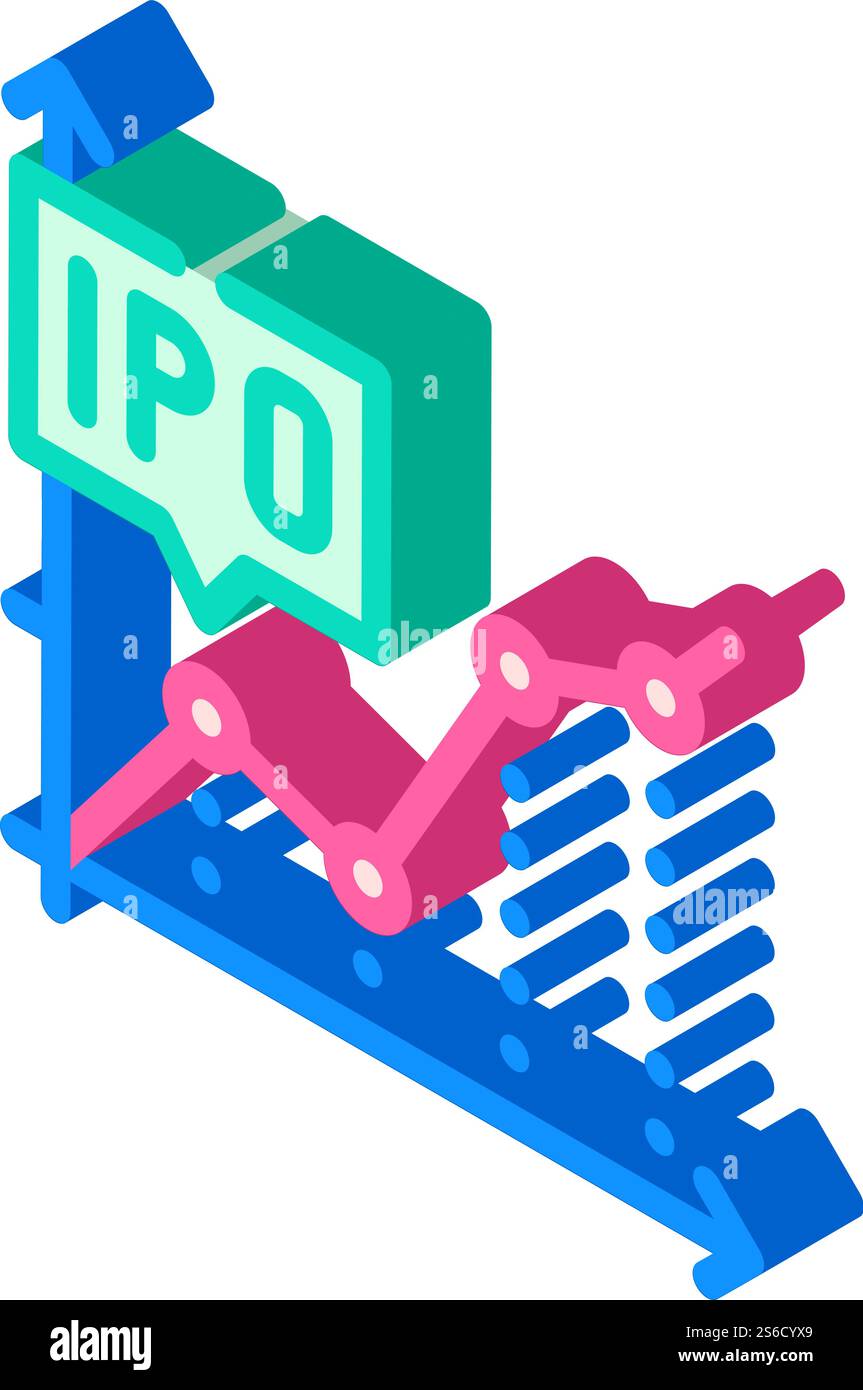 ipo initial public offering infographic isometric icon vector. ipo initial public offering ...