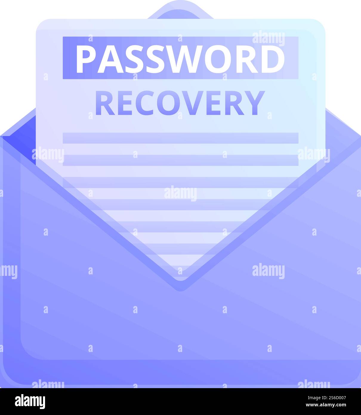 Envelope password recovery icon. Cartoon of envelope password recovery ...
