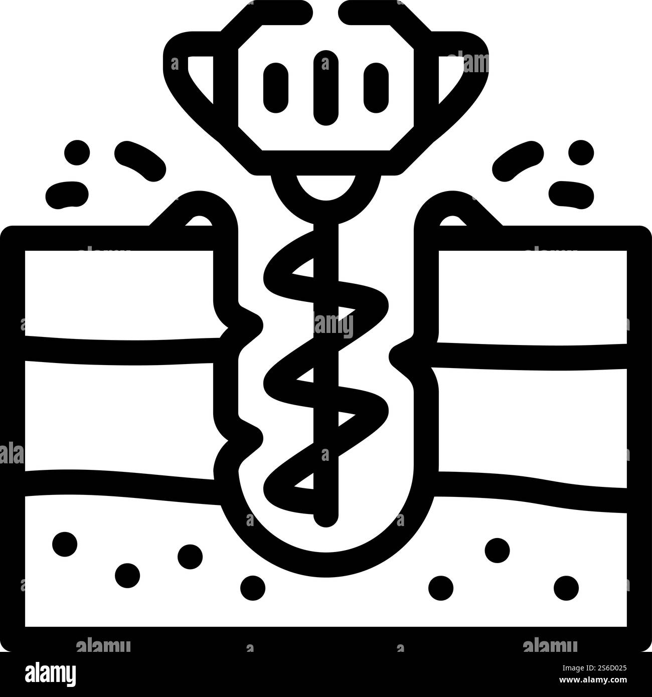 earth drilling equipment line icon vector. earth drilling equipment ...