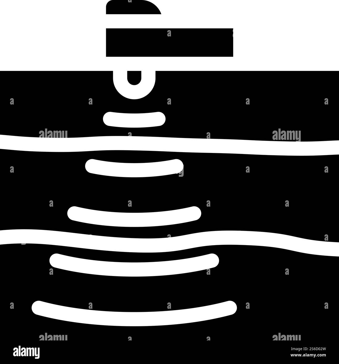 georadar scanning earth glyph icon vector. georadar scanning earth sign ...