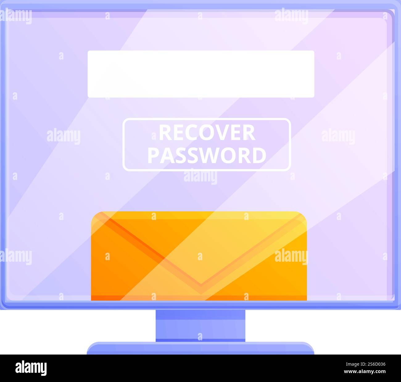 Computer password recovery icon. Cartoon of computer password recovery vector icon for web ...