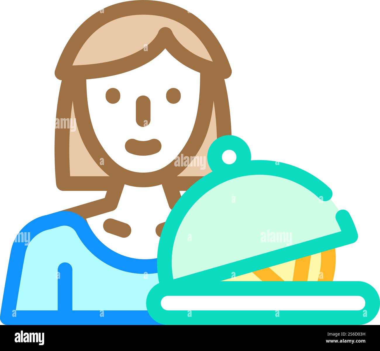 woman job color icon vector. woman job sign. isolated symbol ...