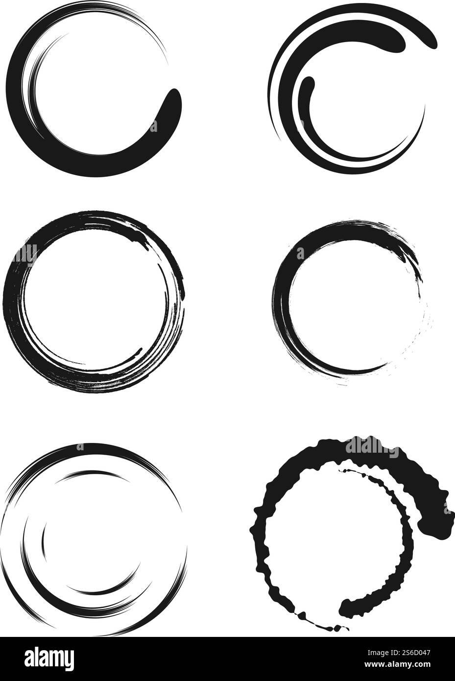 Circle hand drawn with brush vector enso icon Stock Vector Image & Art ...