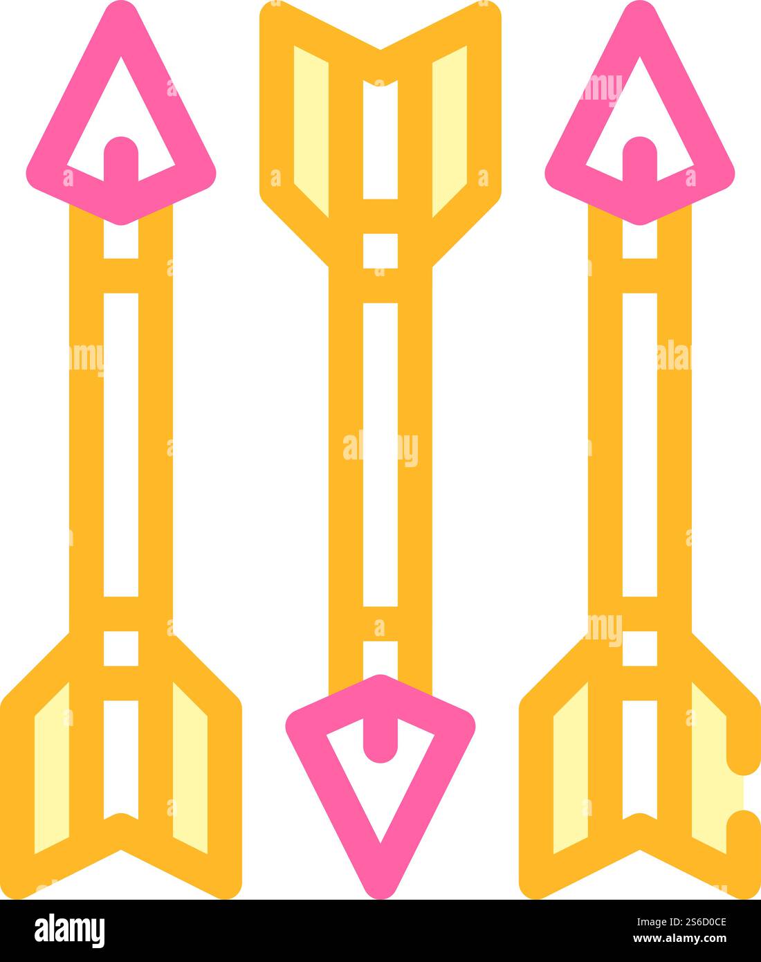 arrows bolts color icon vector. arrows bolts sign. isolated symbol ...