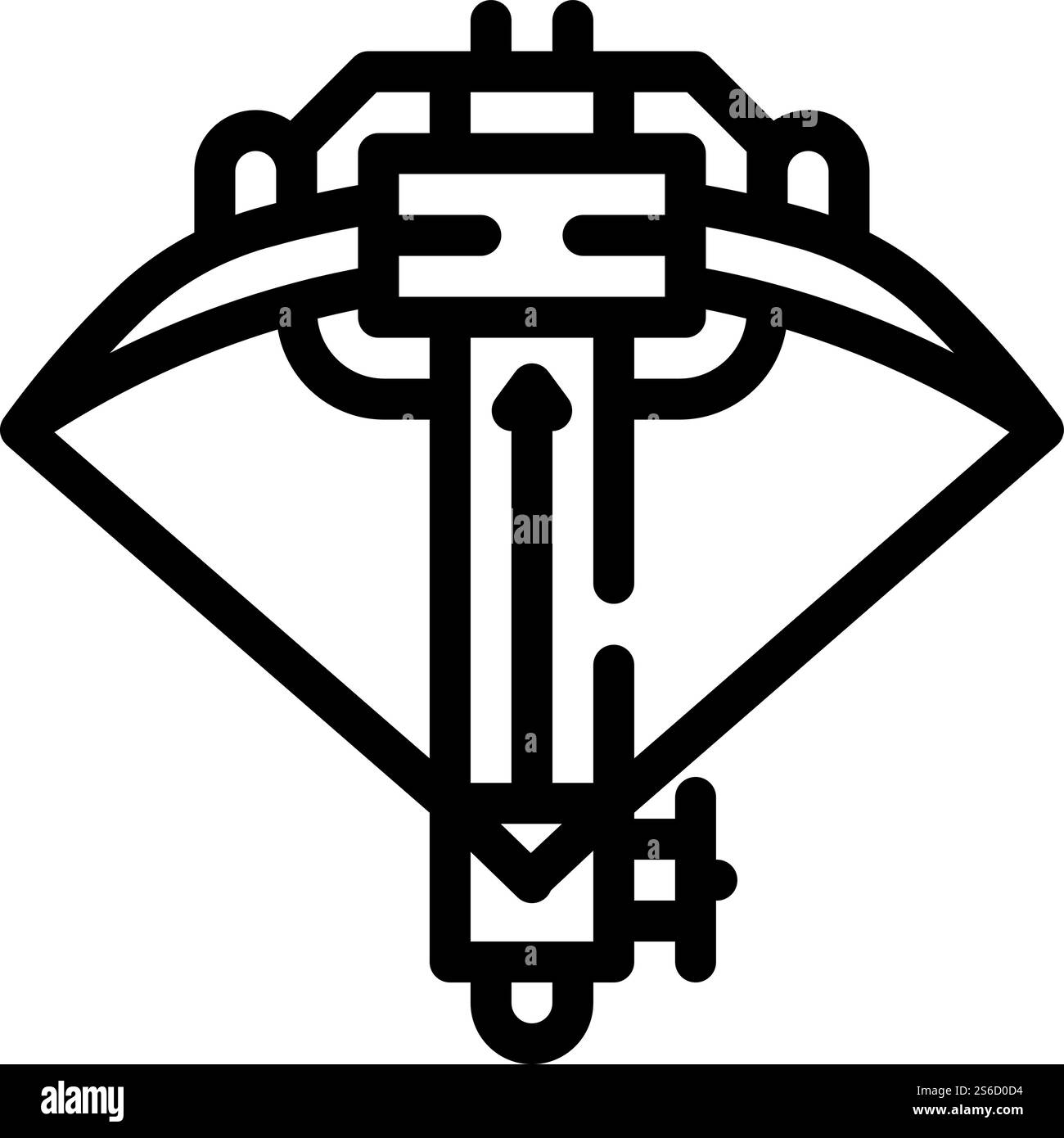 ballista crossbow line icon vector. ballista crossbow sign. isolated ...