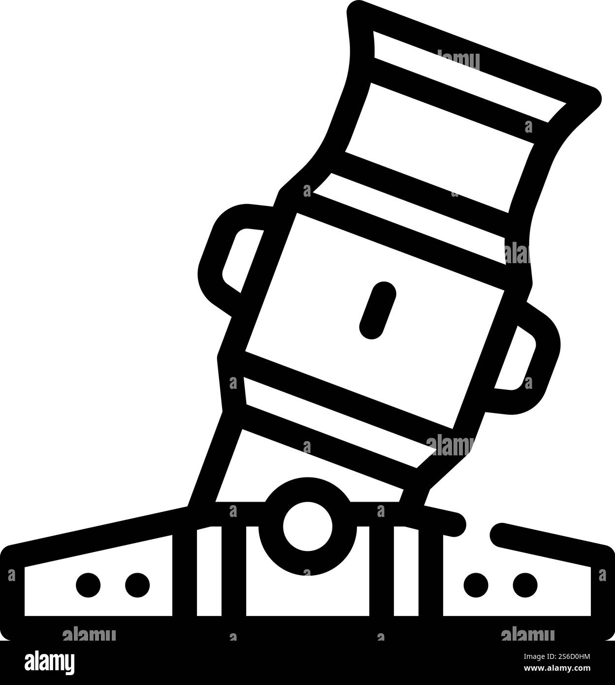 mortar weapon line icon vector. mortar weapon sign. isolated contour ...