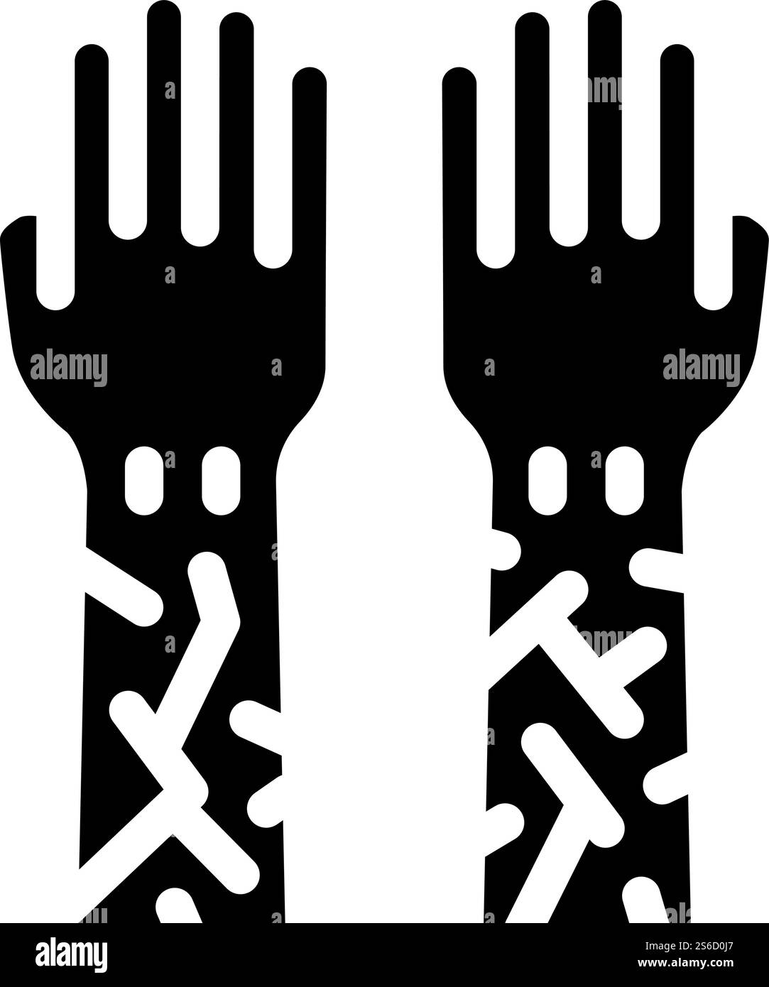 hand skin cracks glyph icon vector. hand skin cracks sign. isolated ...
