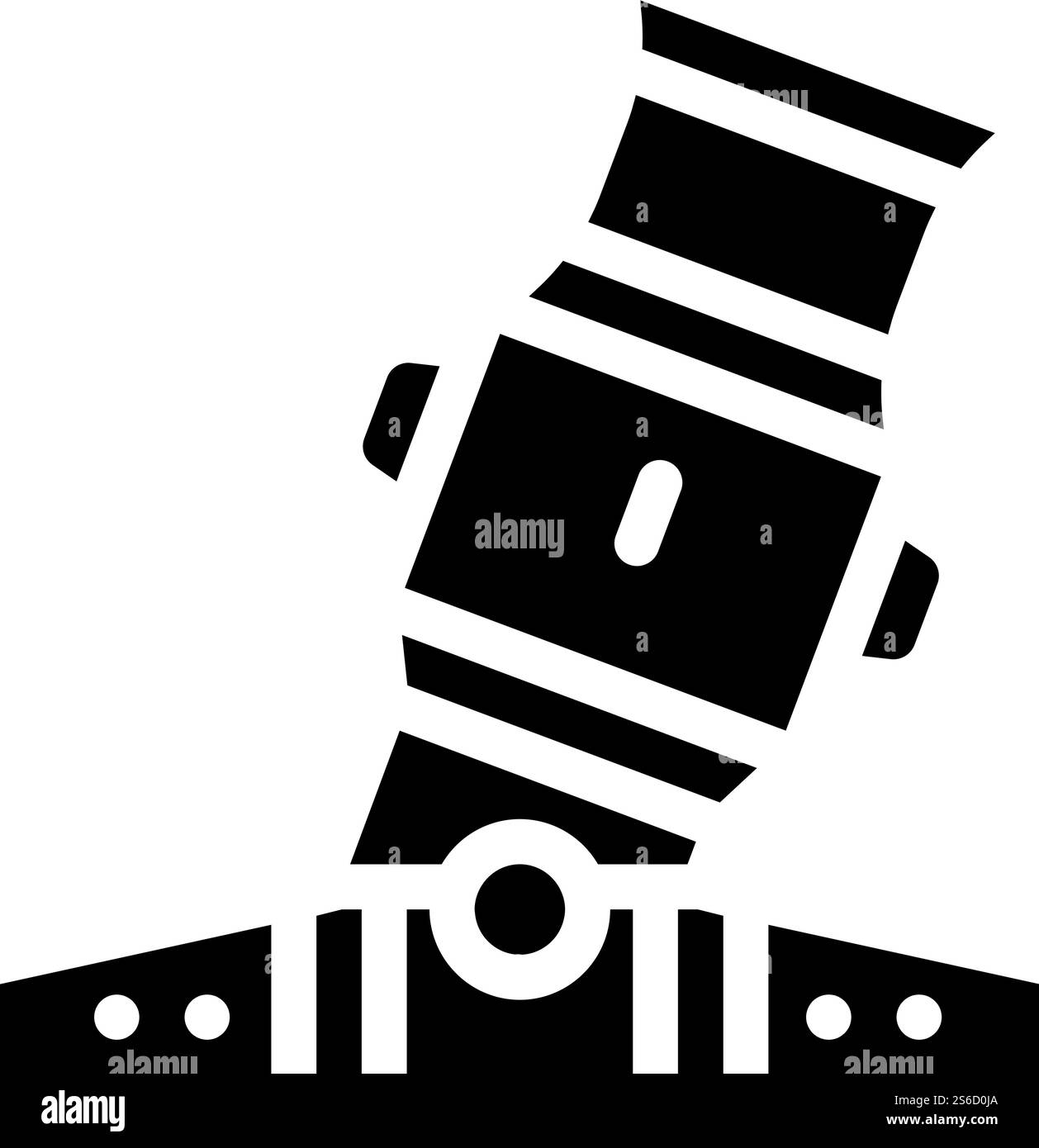 mortar weapon glyph icon vector. mortar weapon sign. isolated contour ...