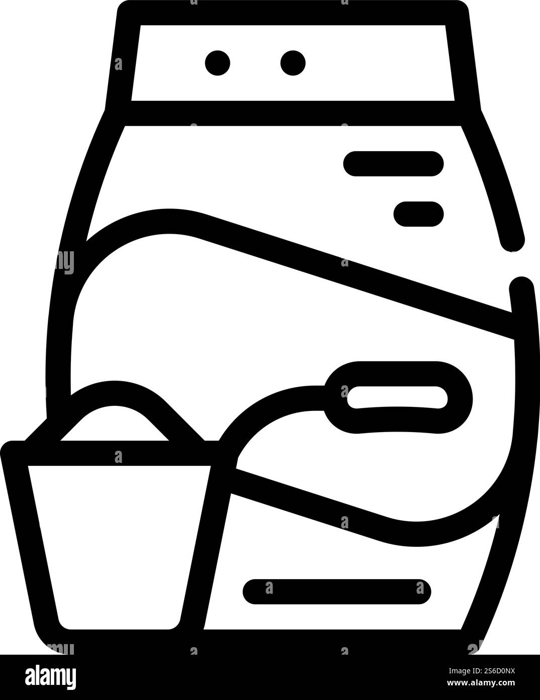 washing powder allergen line icon vector. washing powder allergen sign ...