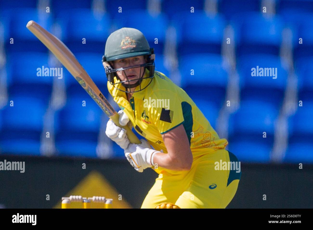 Hobart, Australia. 17th Jan, 2025. Australian batter Ellyse Perry ...