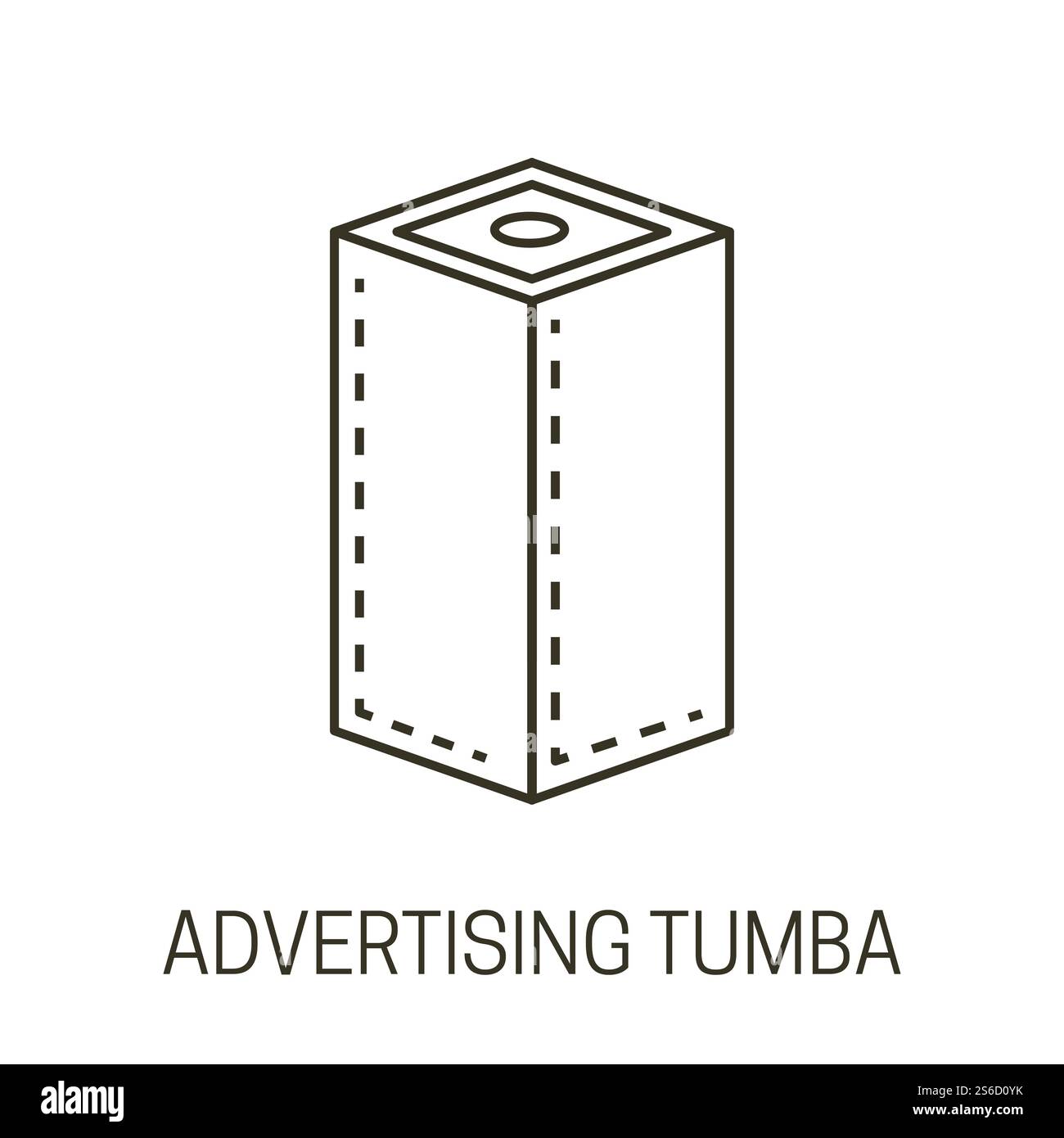 Outdoor and indoor stander, advertising tumba or banner stand isolated ...