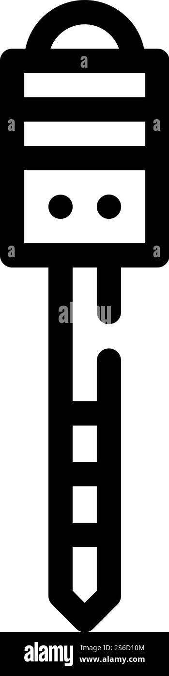 marking peg stick line icon vector. marking peg stick sign. isolated ...