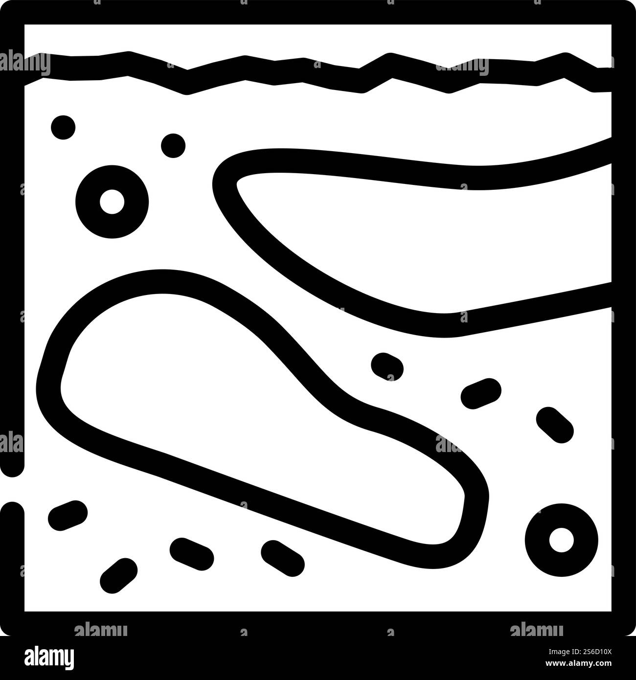 depth soil analysis line icon vector. depth soil analysis sign ...