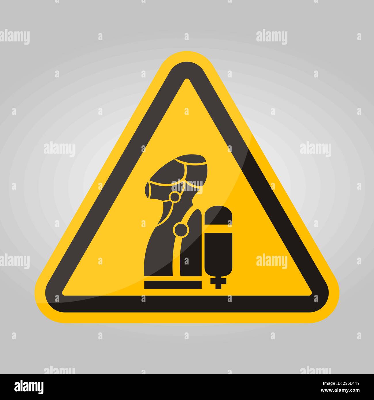 Wear SCBA (Self Contained Breathing Apparatus) Symbol Isolate On White ...