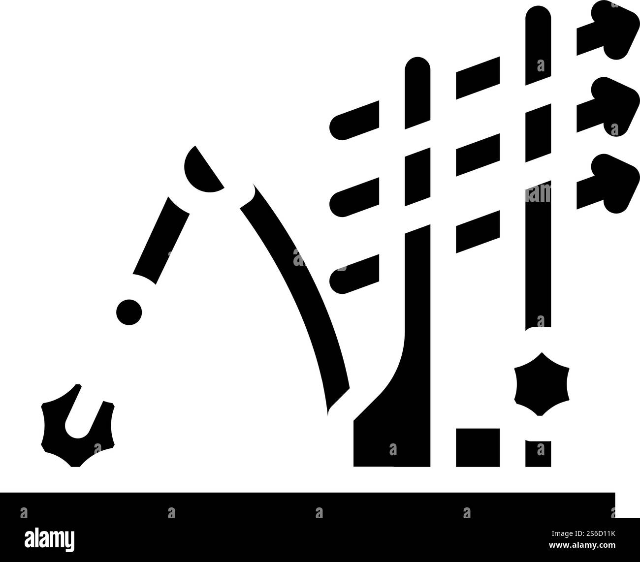 arrow thrower glyph icon vector. arrow thrower sign. isolated contour ...