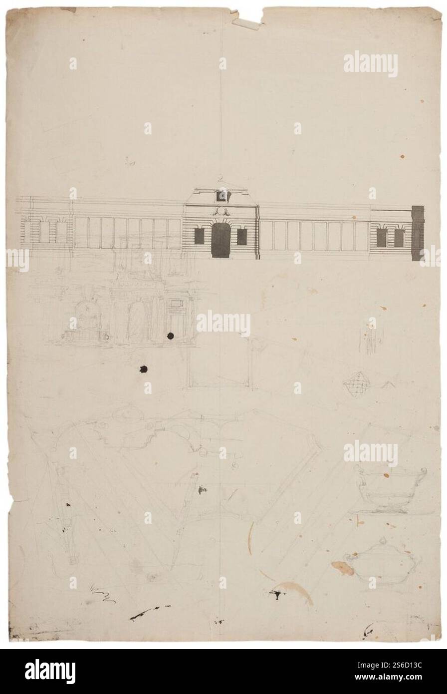 Fredrik Sparre af Söfdeborg - Project for an orangery, elevation of the ...