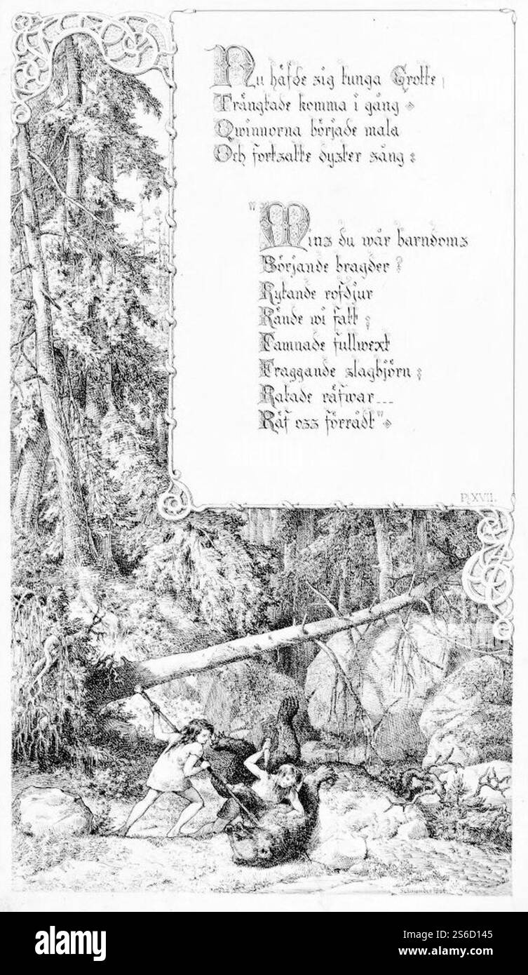 Fredrik Wilhelm Scholander - Illustration till ''Fjolners saga ...