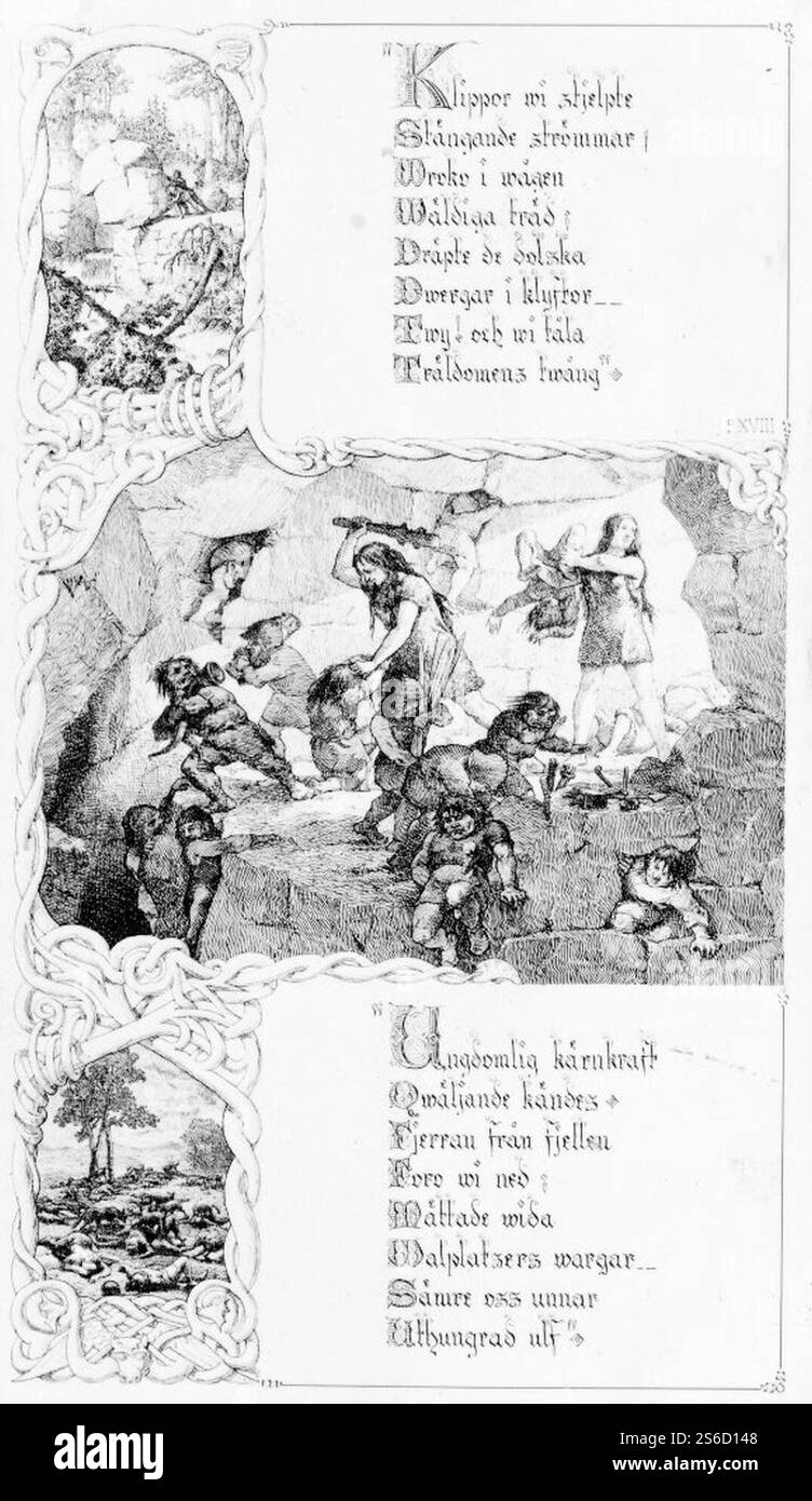 Fredrik Wilhelm Scholander - Illustration till ''Fjolners saga ...