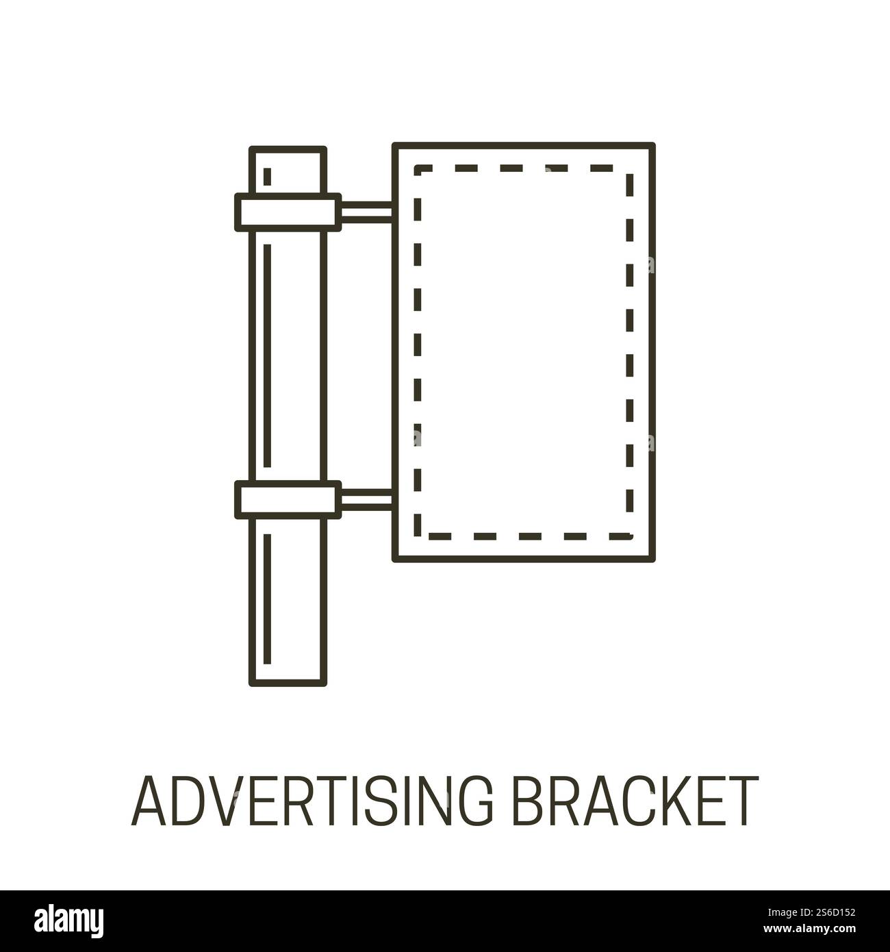 Advertising bracket or billboard design, template banner hanging on ...