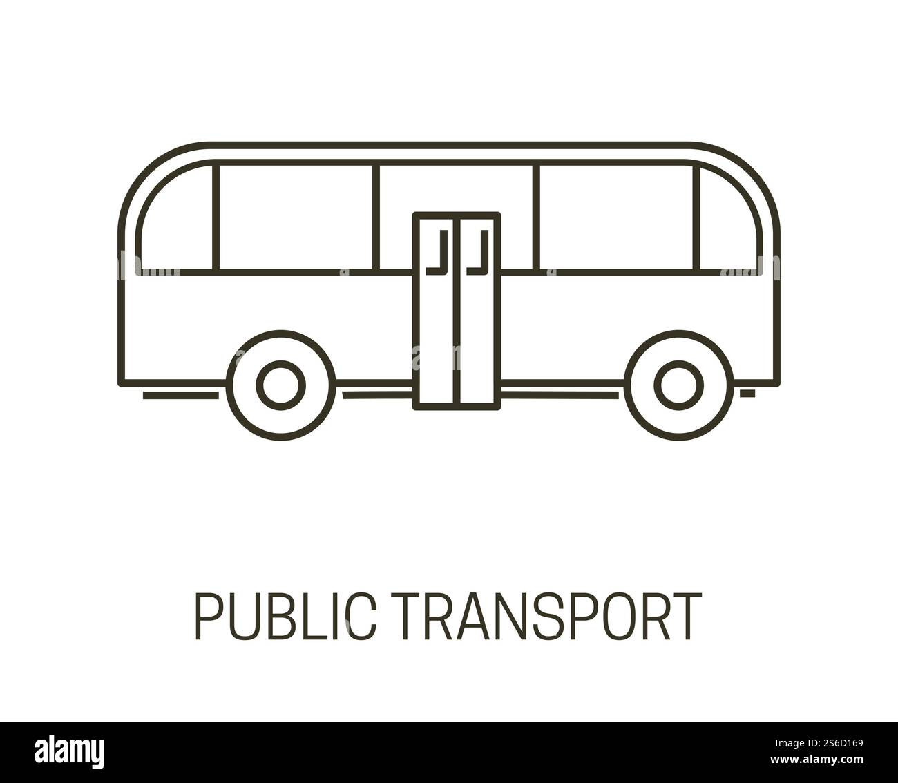 City bus, passengers public transport for brand identity and ...