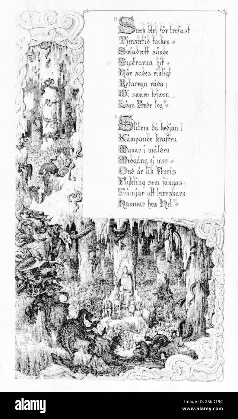 Fredrik Wilhelm Scholander - Illustration till ''Fjolners saga ...