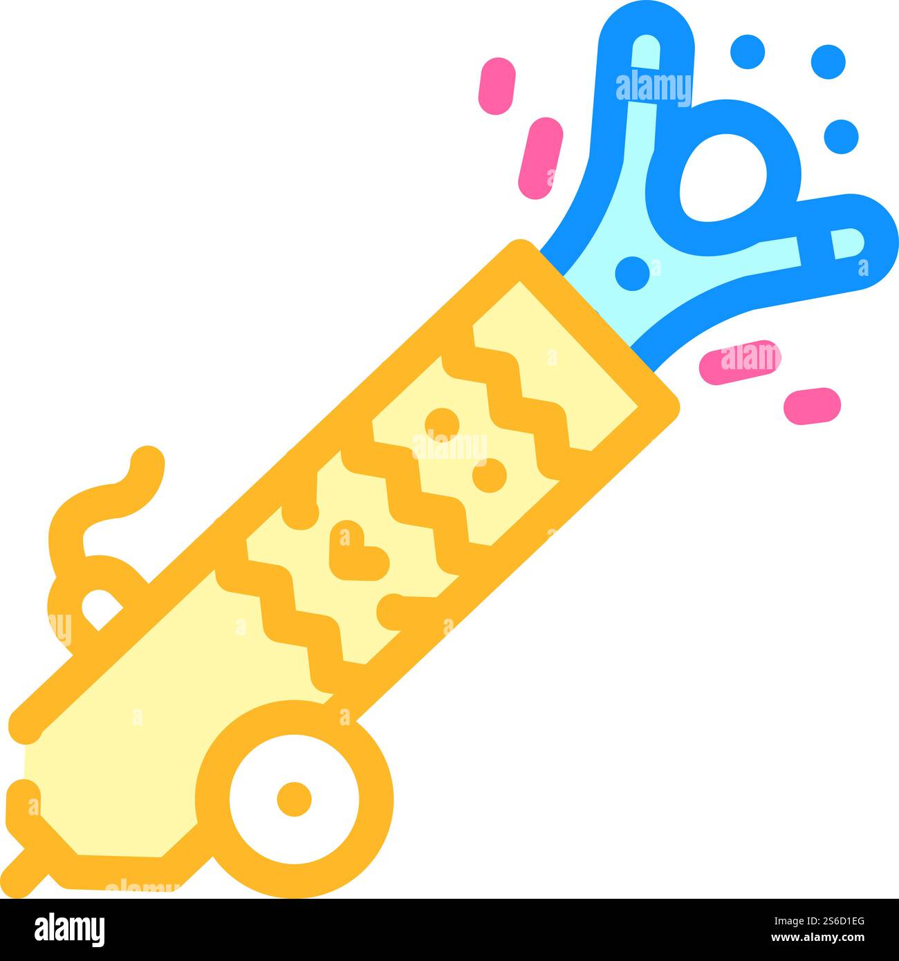 aerodynamic cannon color icon vector. aerodynamic cannon sign. isolated ...