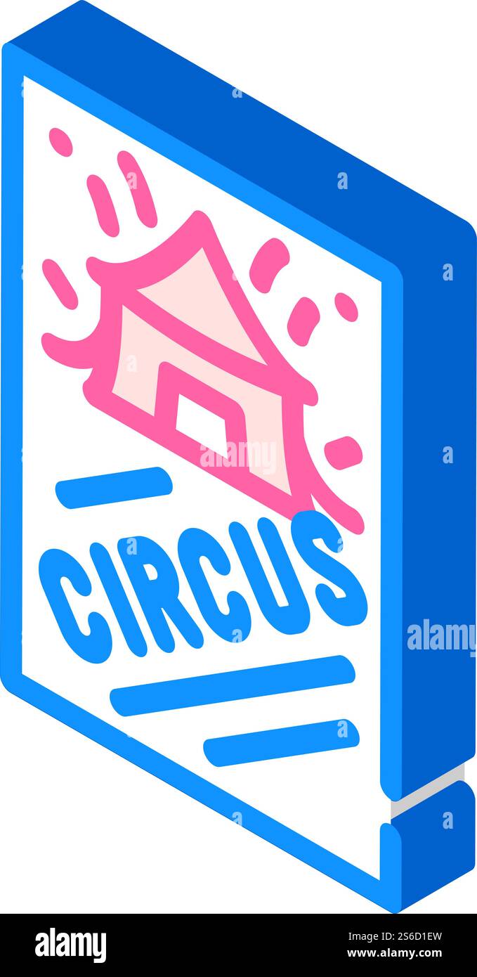 circus poster isometric icon vector. circus poster sign. isolated ...