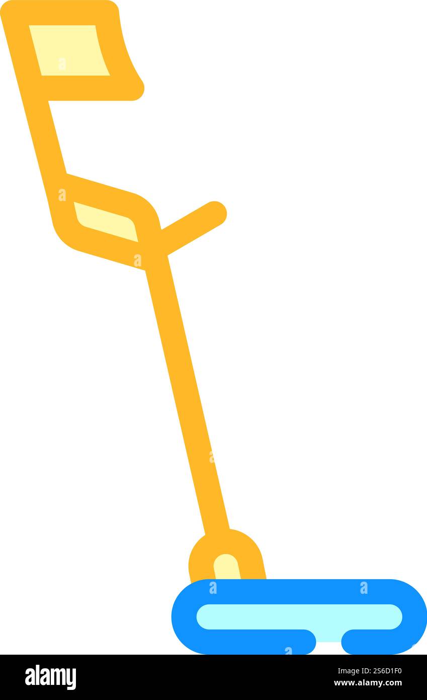 Metal Detector Device Color Icon Vector Metal Detector Device Sign Isolated Symbol
