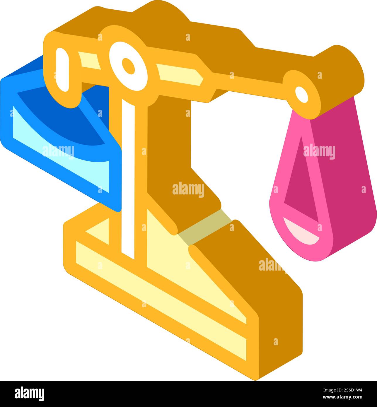 trebuchet vintage weapon isometric icon vector. trebuchet vintage ...