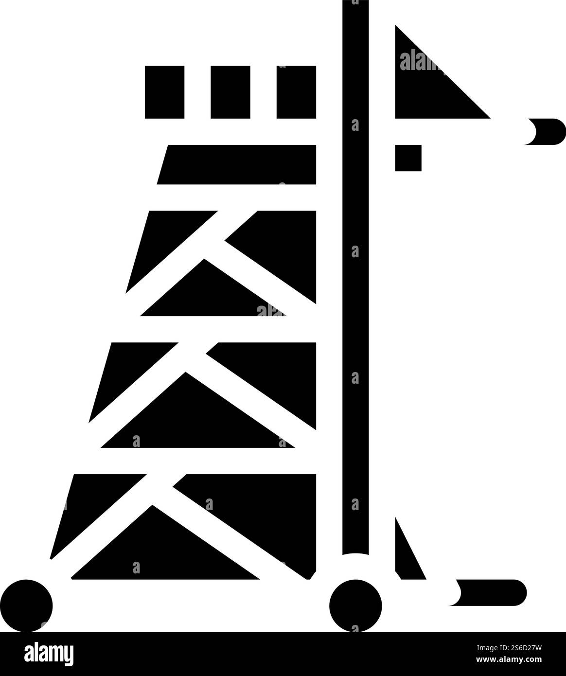 siege tower glyph icon vector. siege tower sign. isolated contour ...