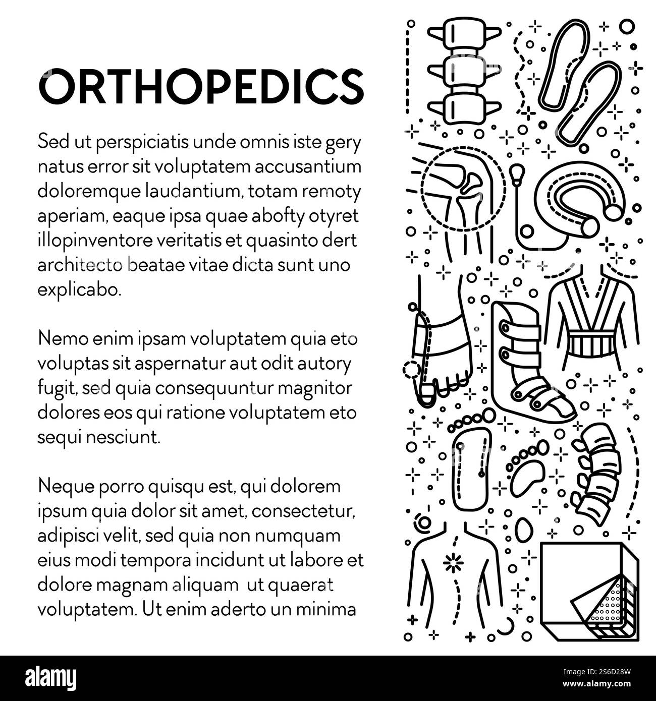 Injury rehabilitation tools poster vector scoliosis treatment hi-res ...