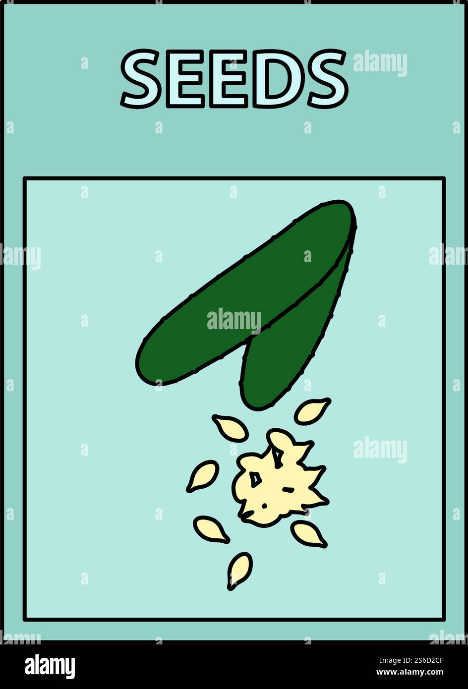 Seed Pack Icon. Editable Outline With Color Fill Design. Vector ...