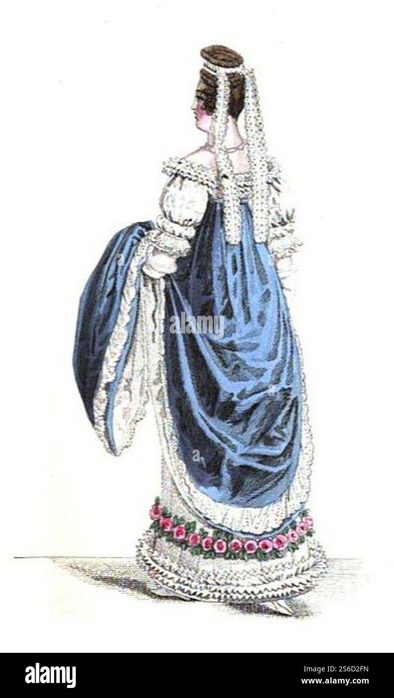 French Court Dress March 1818 Stock Photo - Alamy