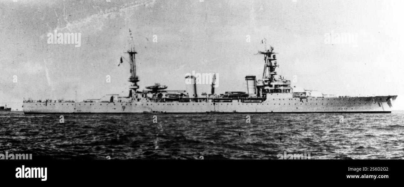 French heavy cruiser Duquesne in 1943 (cropped Stock Photo - Alamy