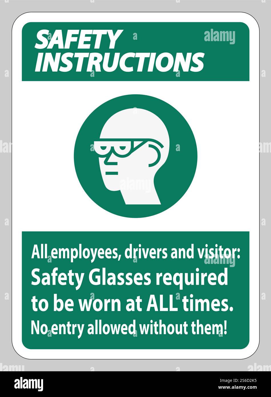 Safety Instructions Sign All Employees, Drivers And Visitors,Safety ...