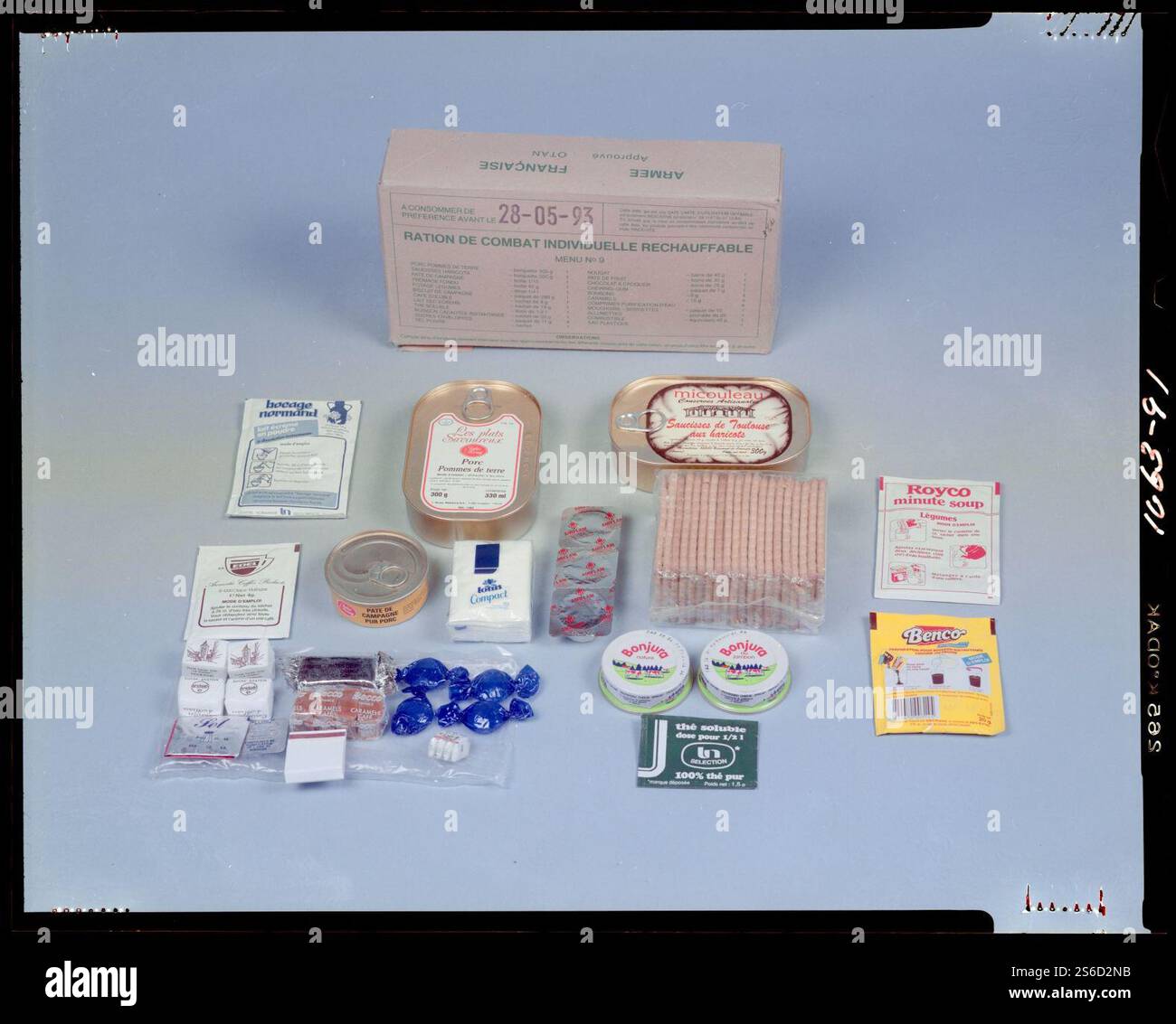 French ration, menu 9 Stock Photo - Alamy