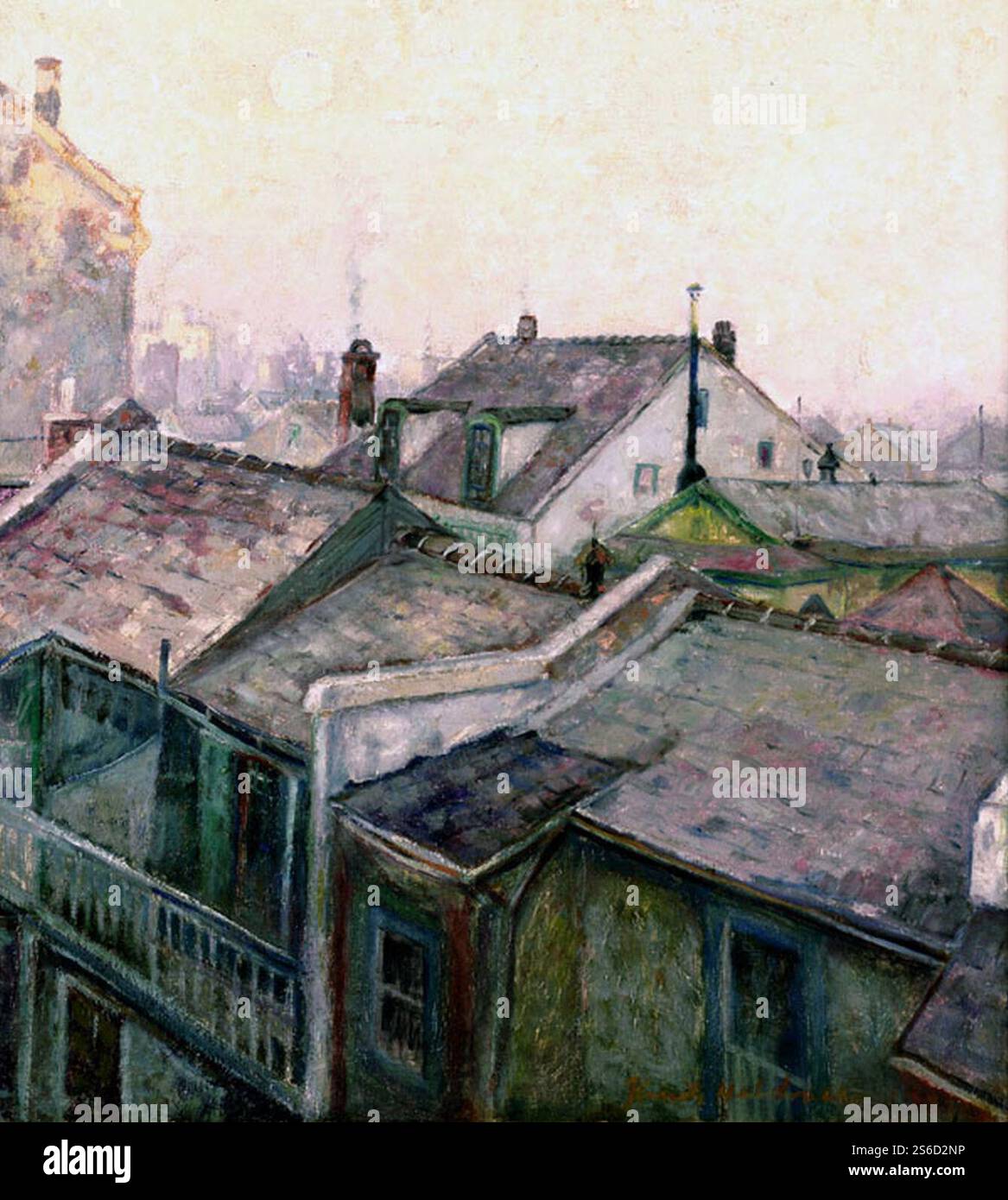 French Quarter Roof Tops from his Studio by Knute Heldner, 1923 Stock ...