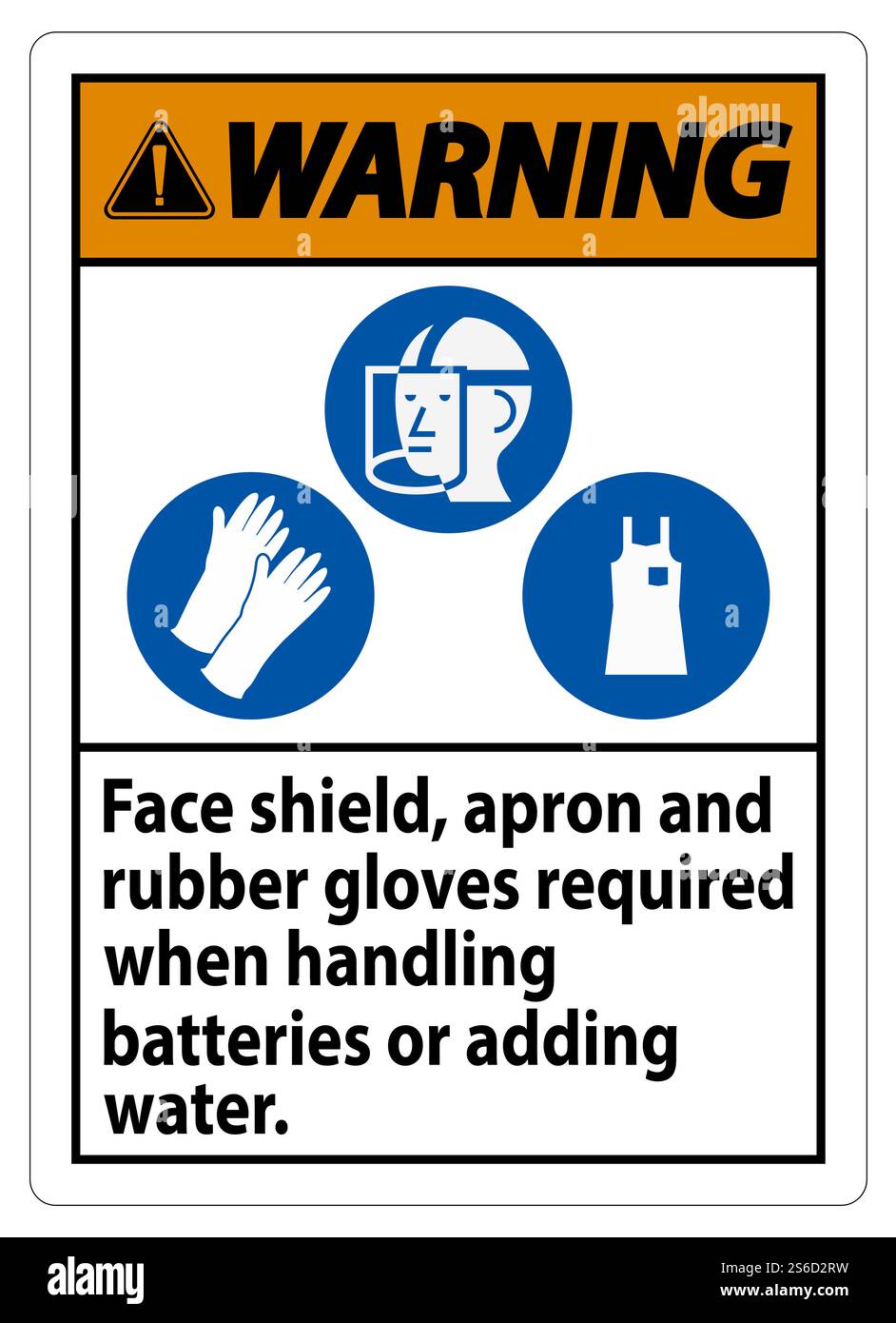 Warning Sign Face Shield, Apron And Rubber Gloves Required When ...