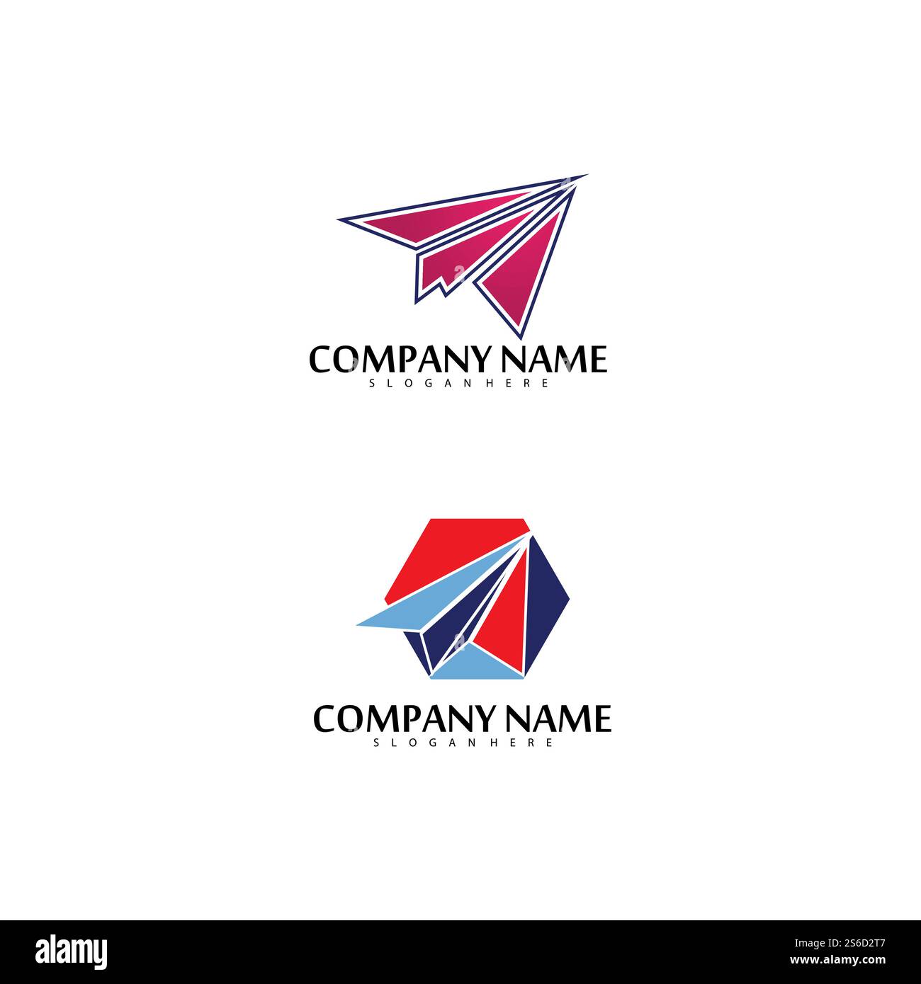 Paper plane logo vector illustration template Stock Vector Image & Art ...