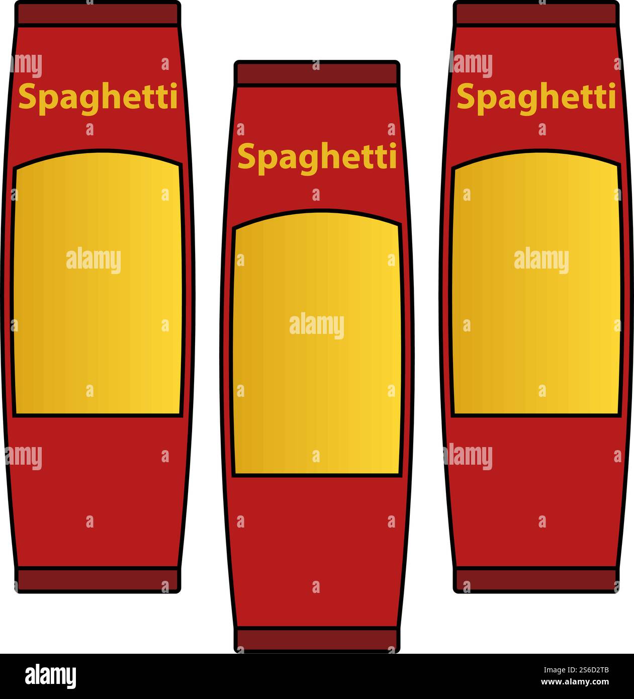 Spaghetti Package Icon. Editable Outline With Color Fill Design. Vector ...