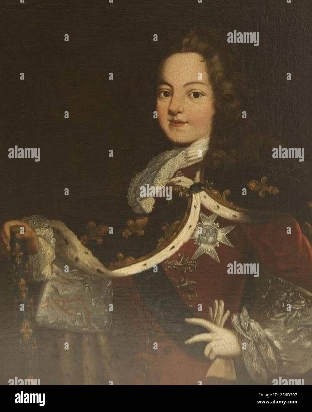 French School, 18th Century - Portrait of Louis XV Stock Photo - Alamy