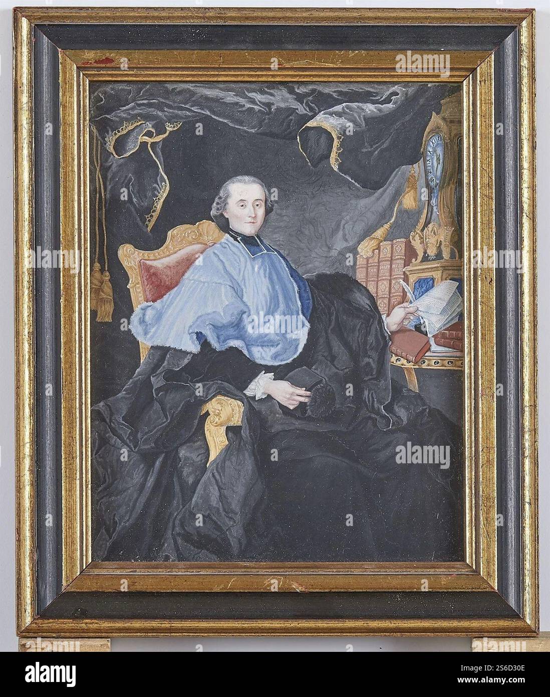 French School, 18th Century - Portrait présumé du cardinal de Rohan ...
